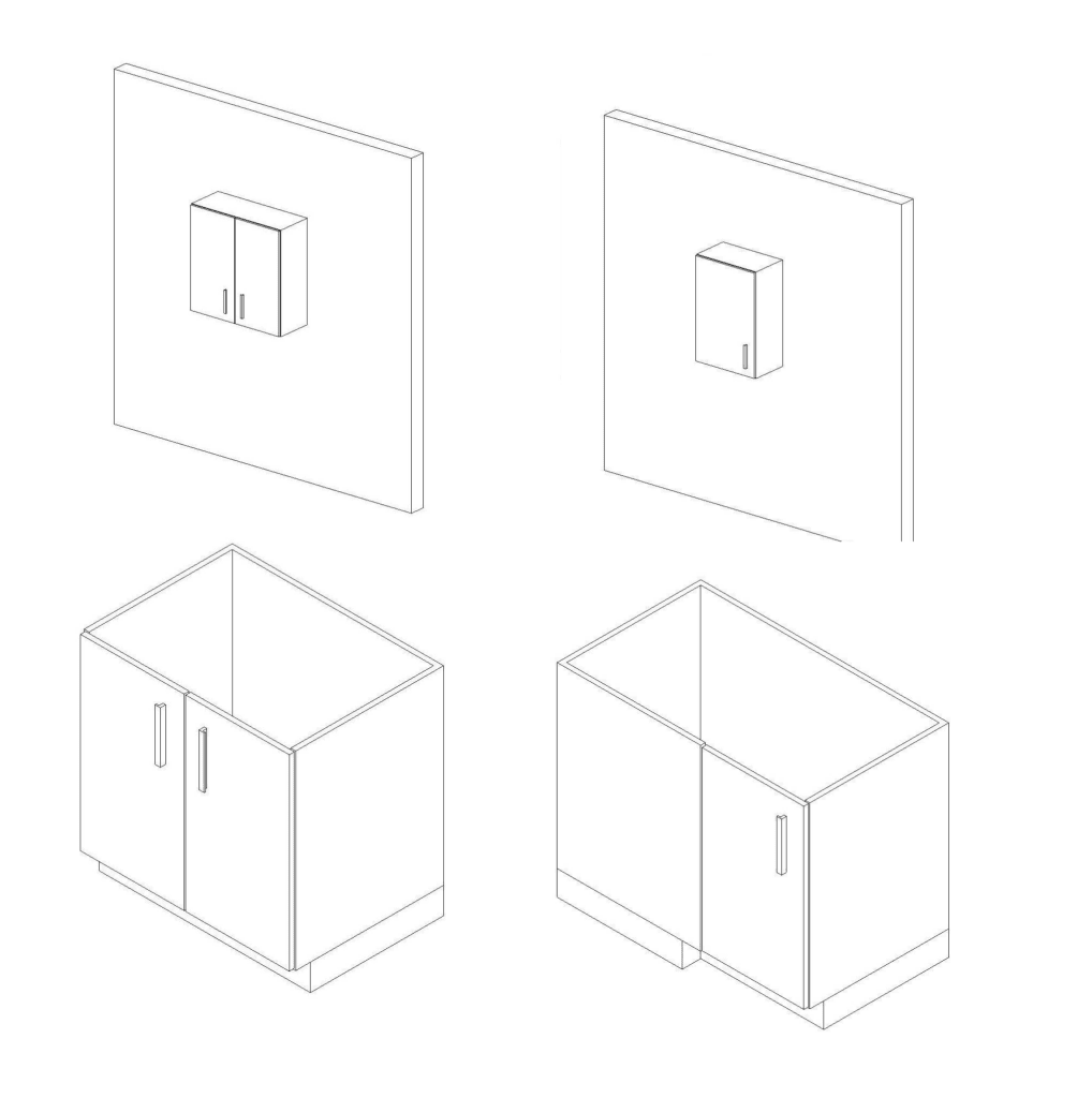 Modern Kitchen Cabinets - Revit Family