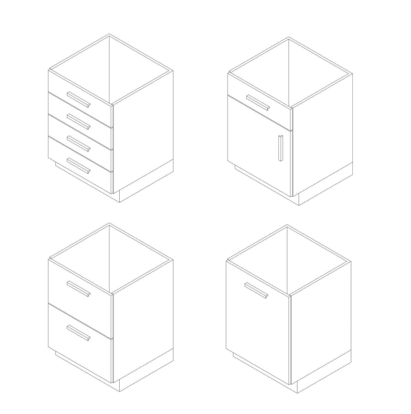 Modern Kitchen Cabinets - Revit Family