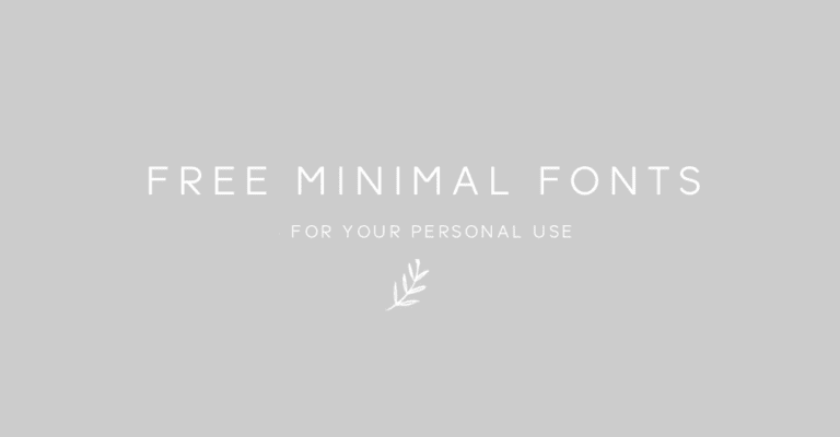 9 Free Minimal Fonts - the Creative Route