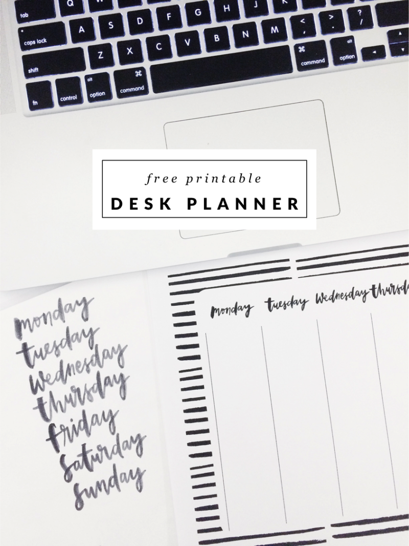 Free Weekly Desk Planner Printable - the Creative Route